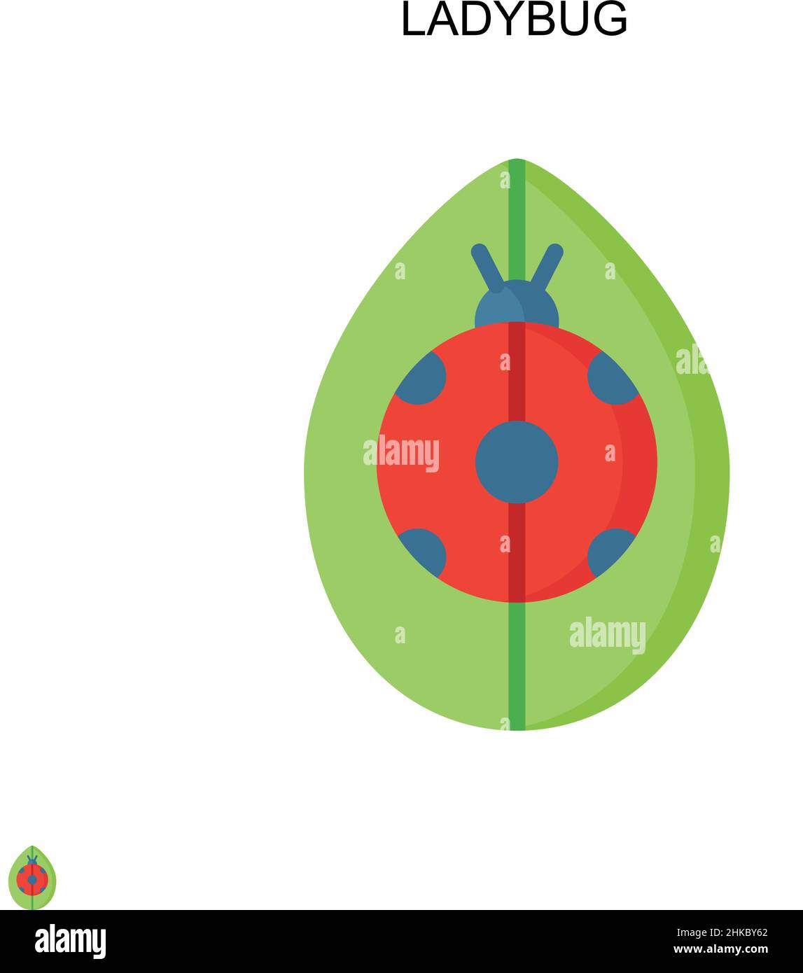Ladybug Simple vector icon. Illustration symbol design template for web ...