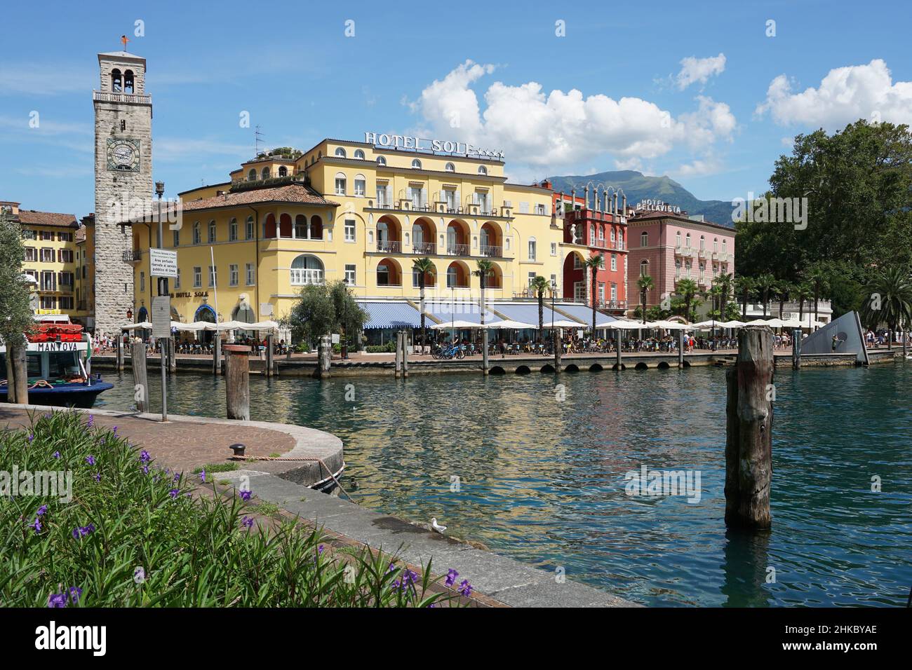 Riva Town water front on Lake Gara Stock Photo - Alamy