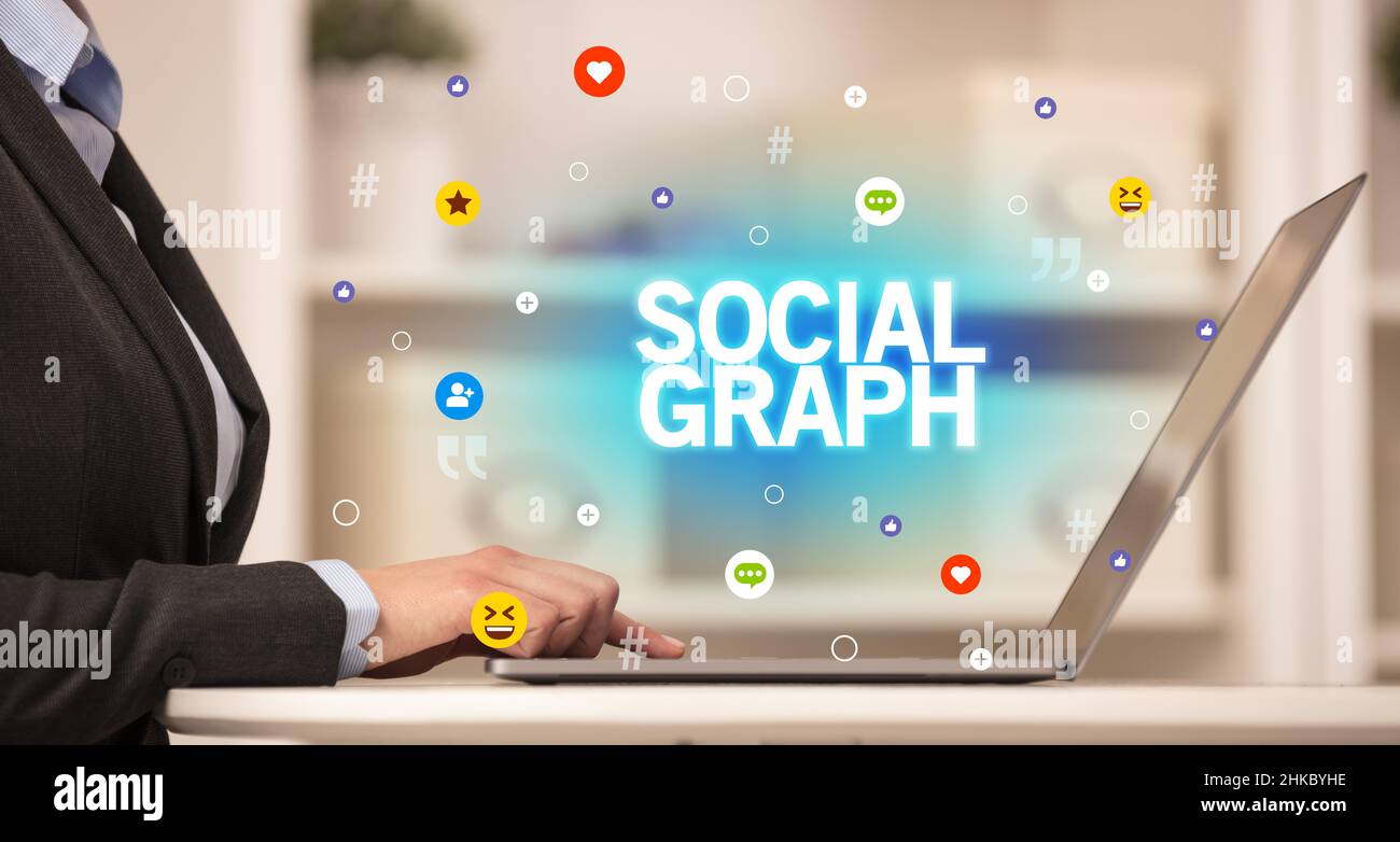 Freelance woman using laptop Stock Photo - Alamy