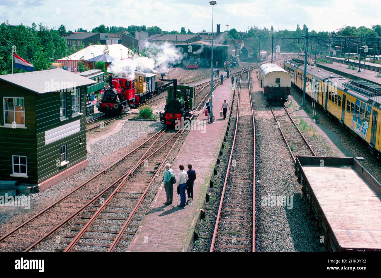 March 1987 - Hoorn station on the Hoorn–Medemblik heritage railway ...