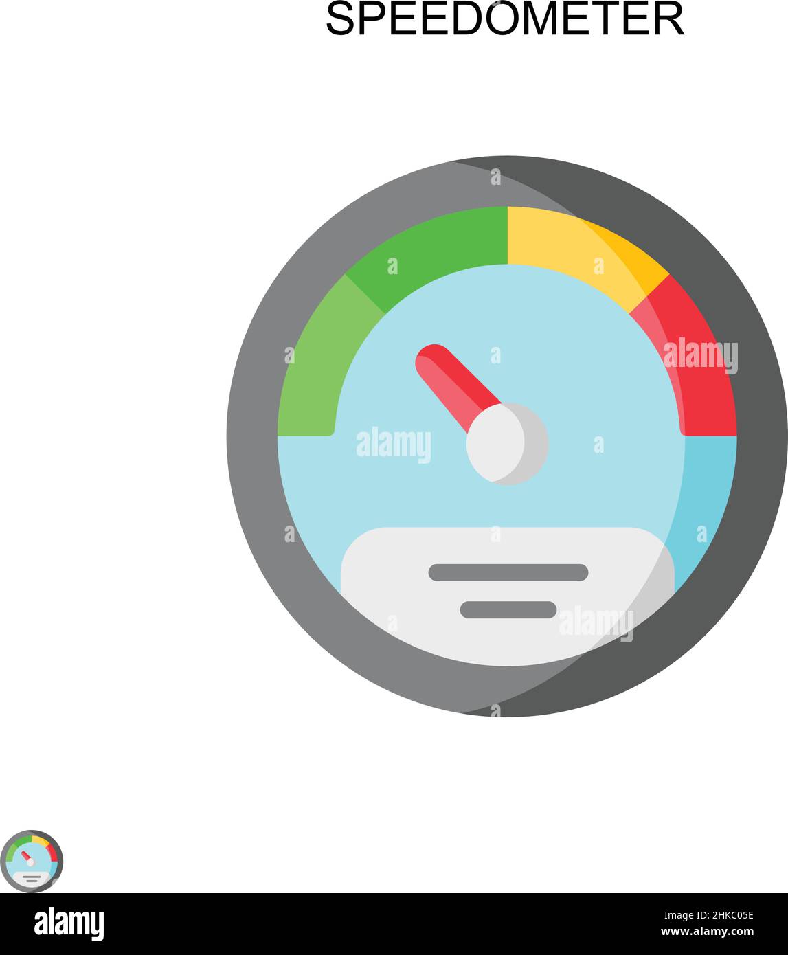 Speedometer Simple vector icon. Illustration symbol design template for ...