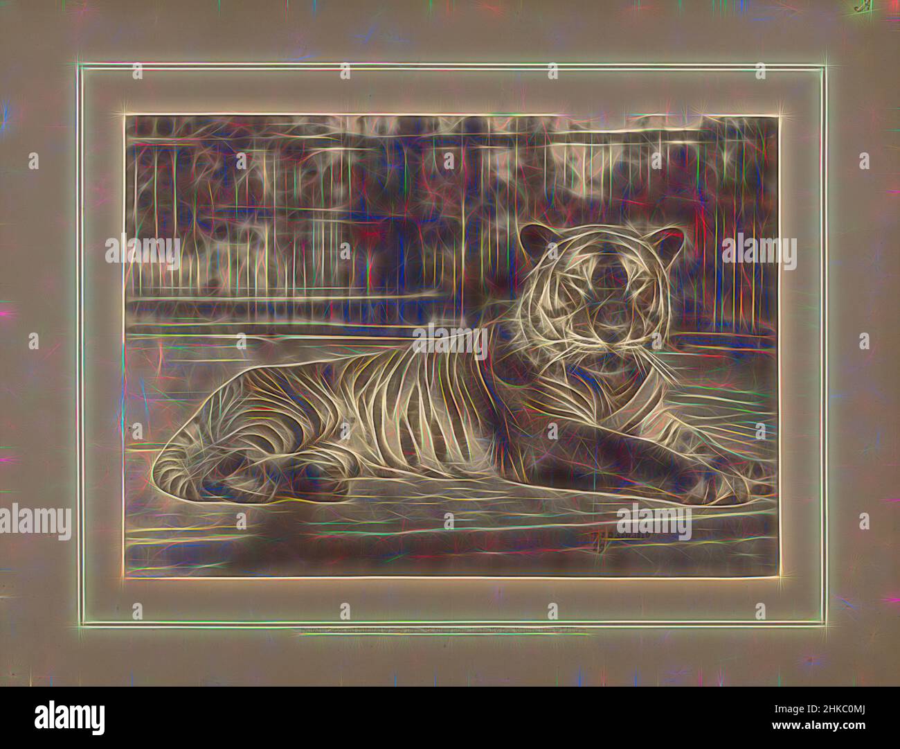 Inspired by Tiger in a zoo, Thomas James Dixon, publisher: Henry Dixon ...