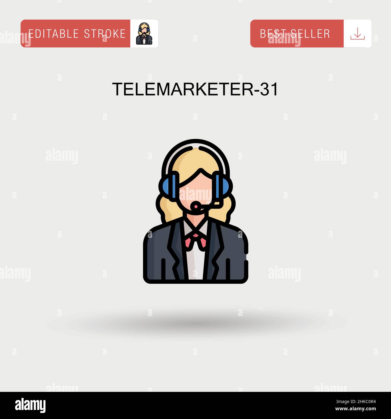 Telemarketer-31 Simple vector icon Stock Vector Image & Art - Alamy