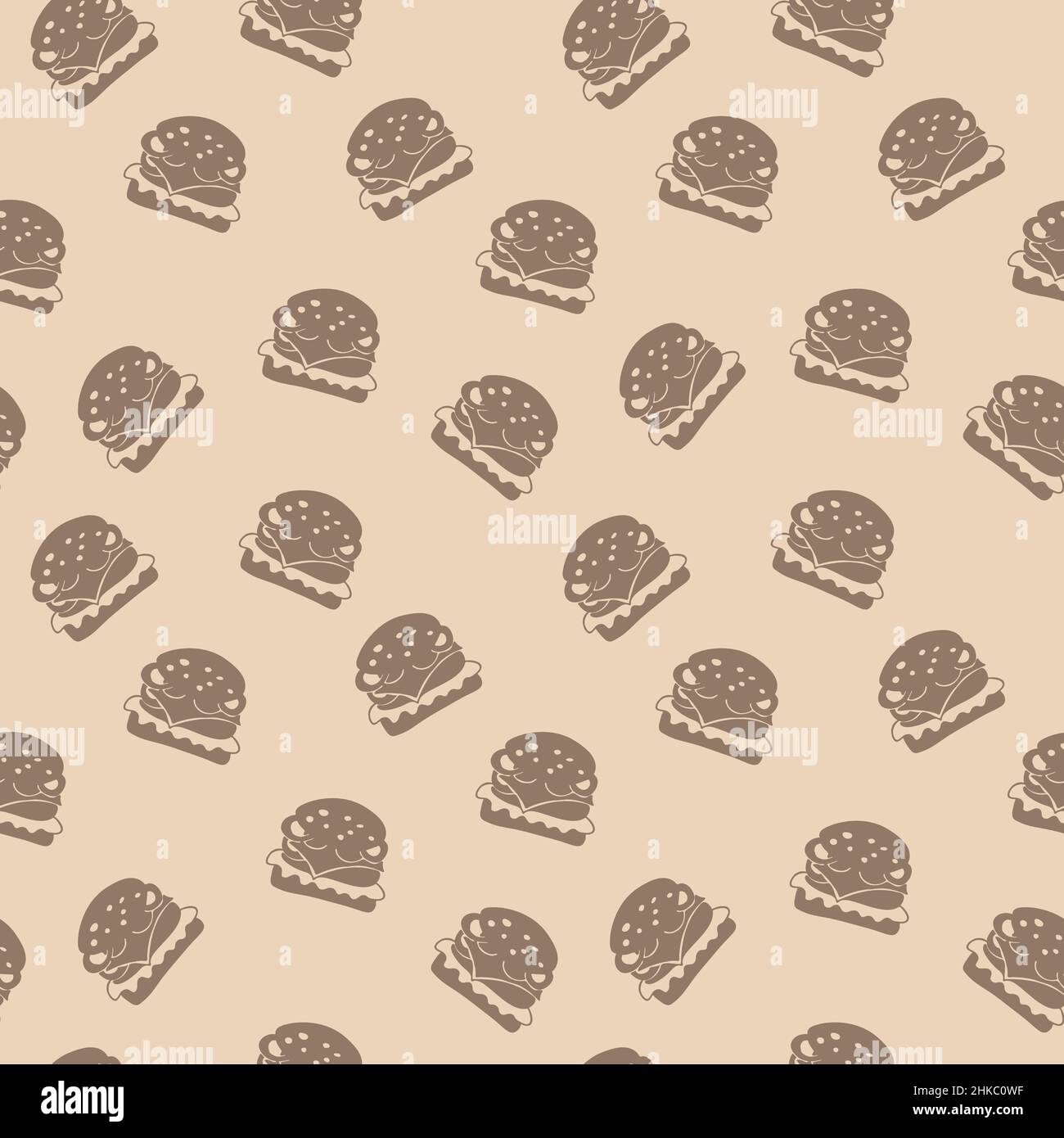 Seamless pattern of icon burger , for wrapping paper, wallpaper, fabric ...