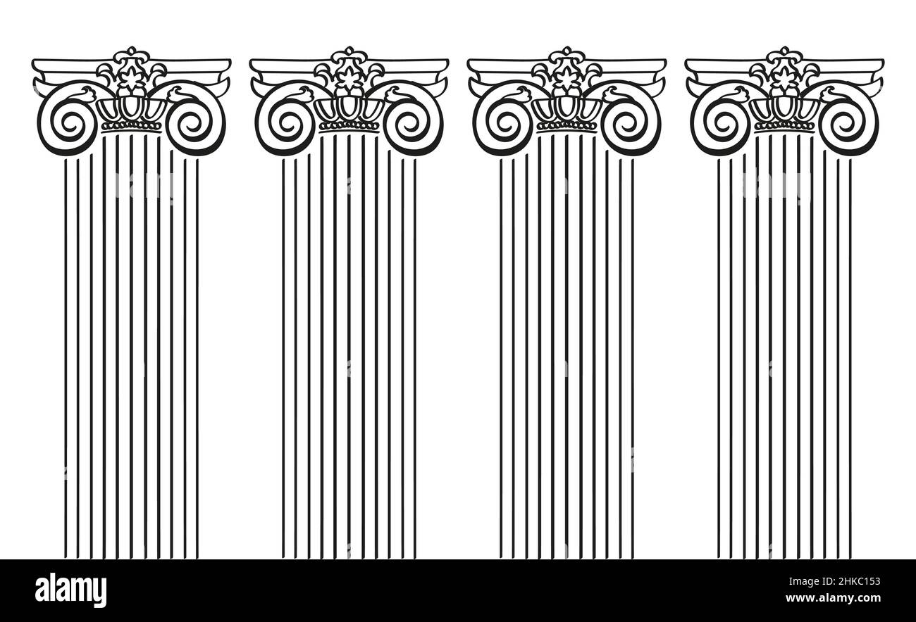 Classical design with ancient ionic order columns. Vector pattern Stock Vector Image & Art - Alamy