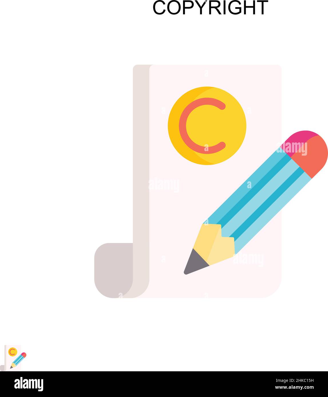 Copyright Simple vector icon. Illustration symbol design template for ...