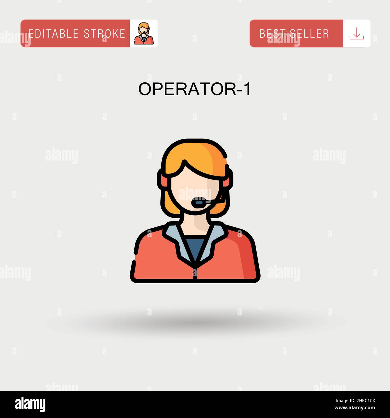 Operator-1 Simple vector icon Stock Vector Image & Art - Alamy