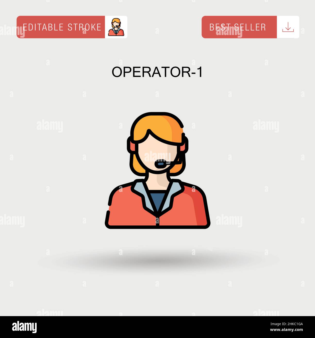 Operator-1 Simple vector icon Stock Vector Image & Art - Alamy