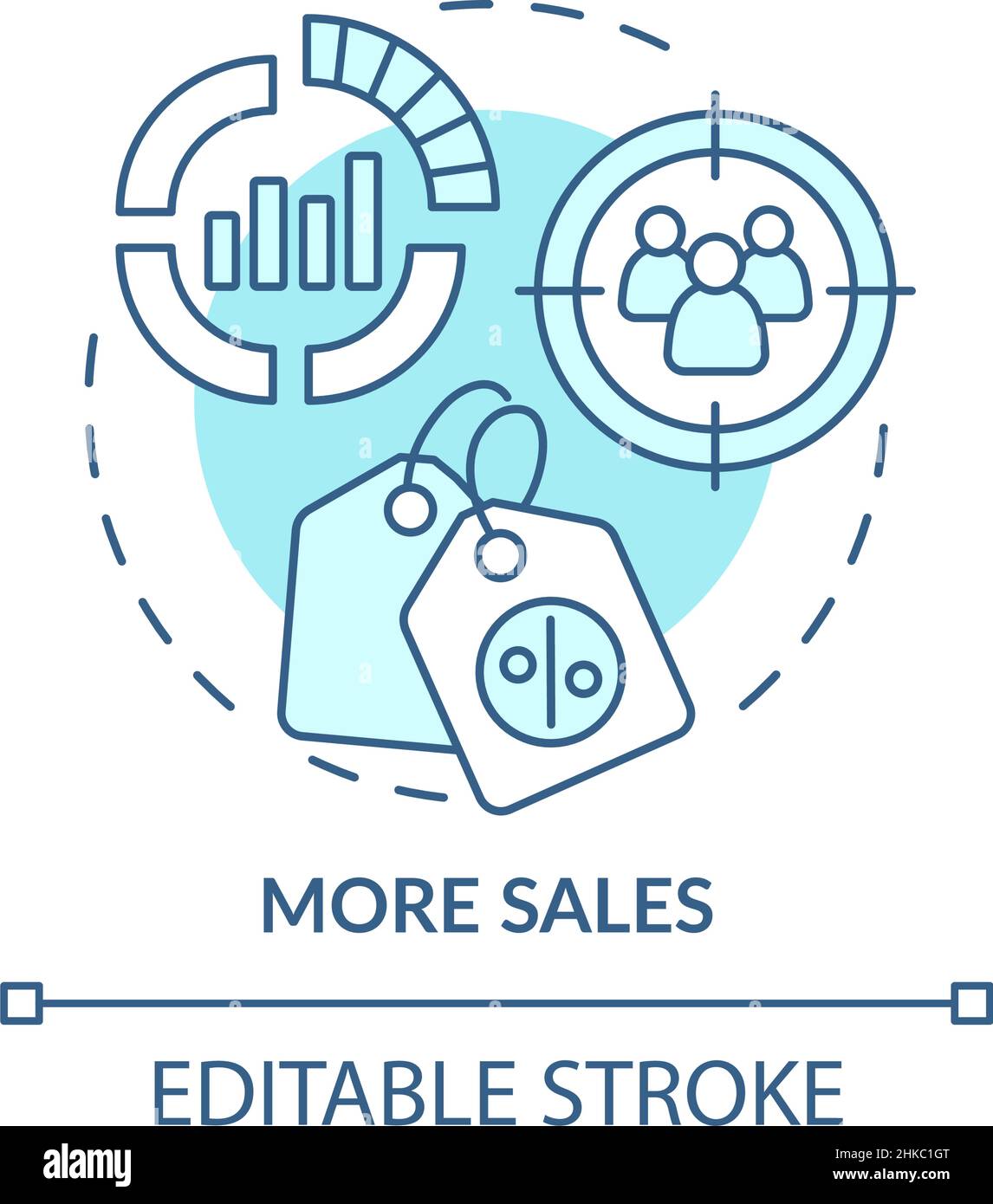 More sales turquoise concept icon Stock Vector Image & Art - Alamy