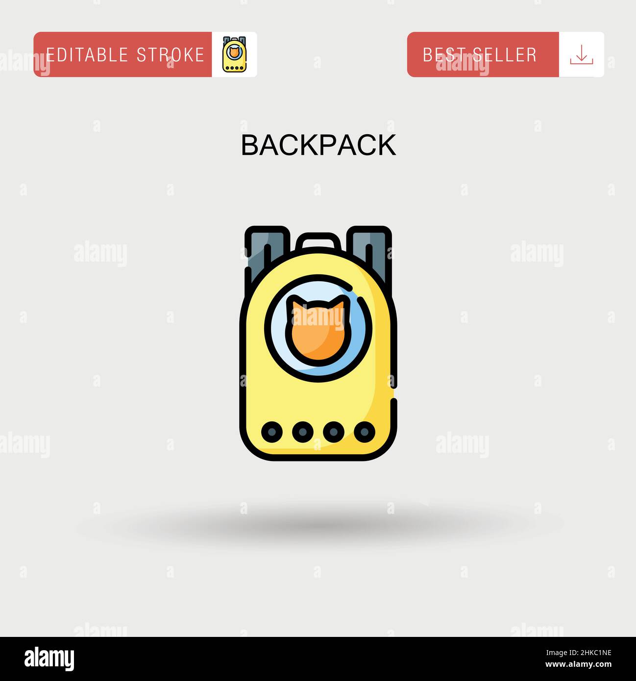 Backpack Simple vector icon Stock Vector Image & Art - Alamy