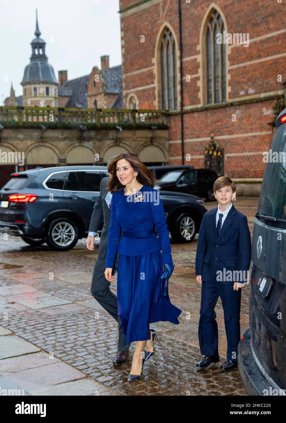 Crown Princess Mary and Prince Vincent of Denmark arrive at the ...