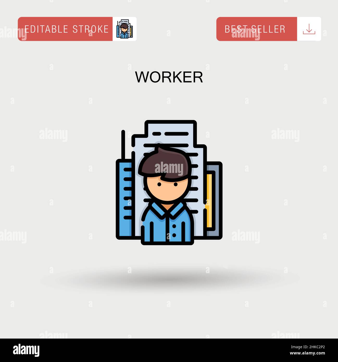 Portrait african female worker Stock Vector Images - Alamy