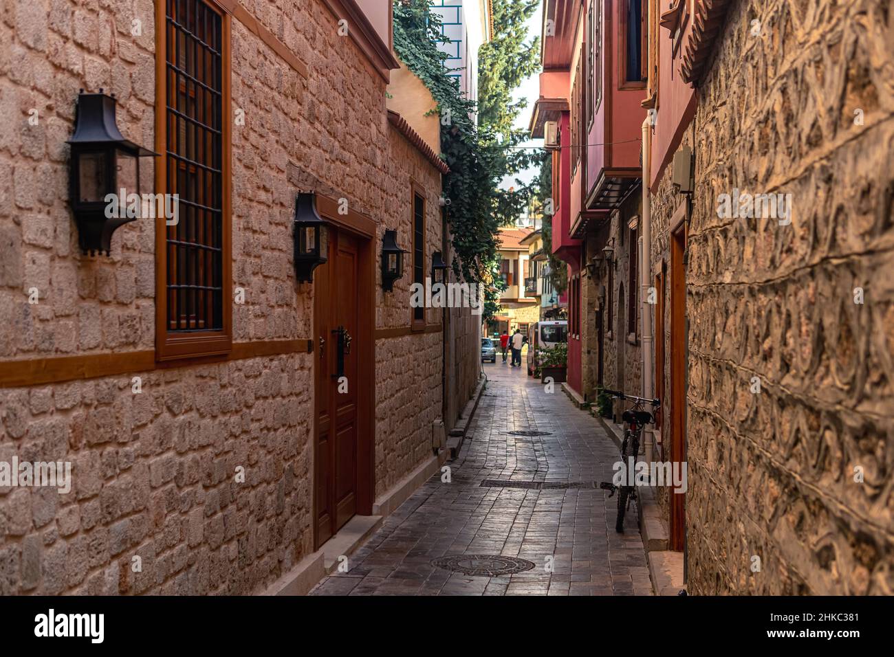 Antalya, Turkey - November 15, 2021: narrow winding streets of Kaleiçi ...