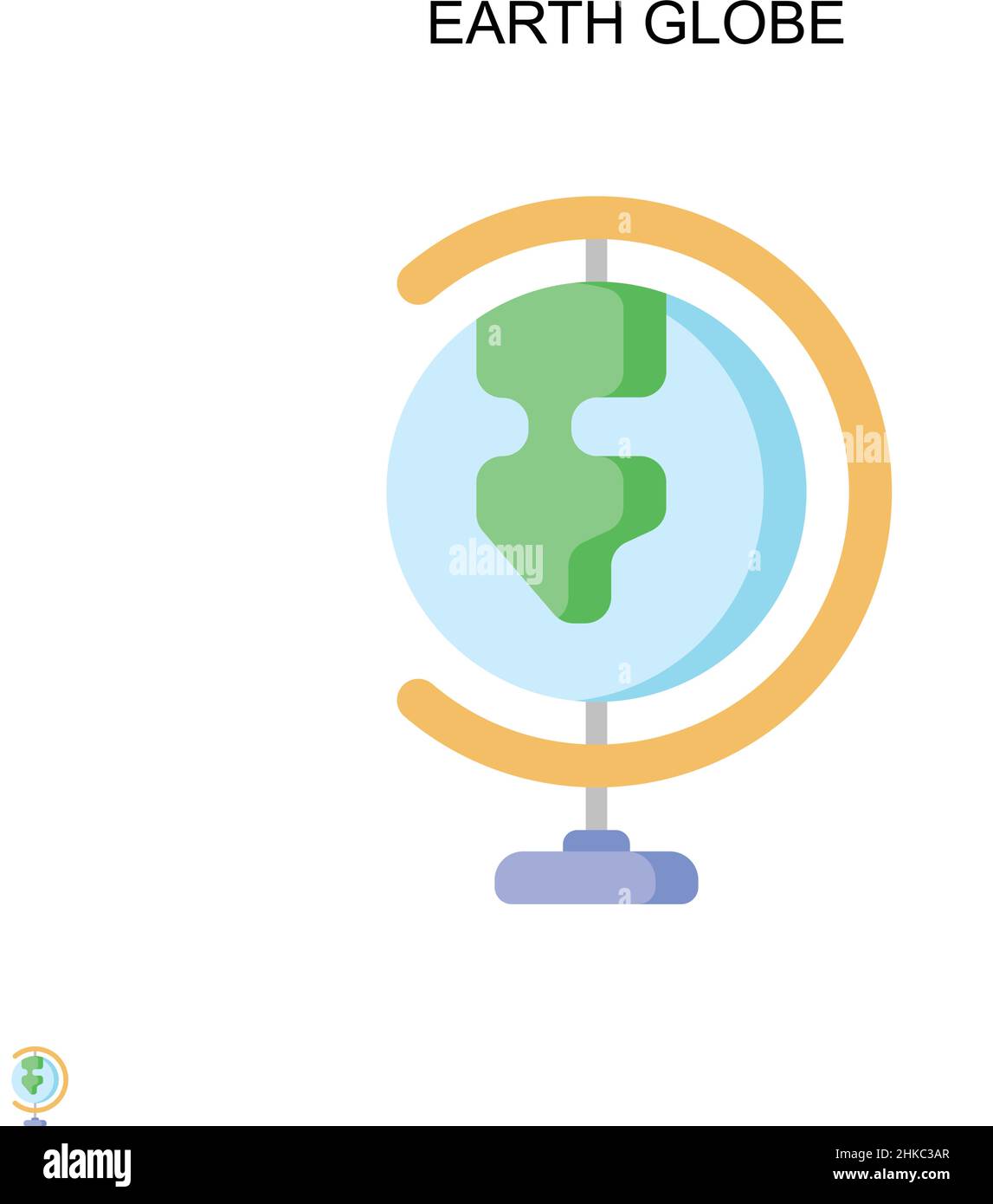 Earth globe Simple vector icon. Illustration symbol design template for ...