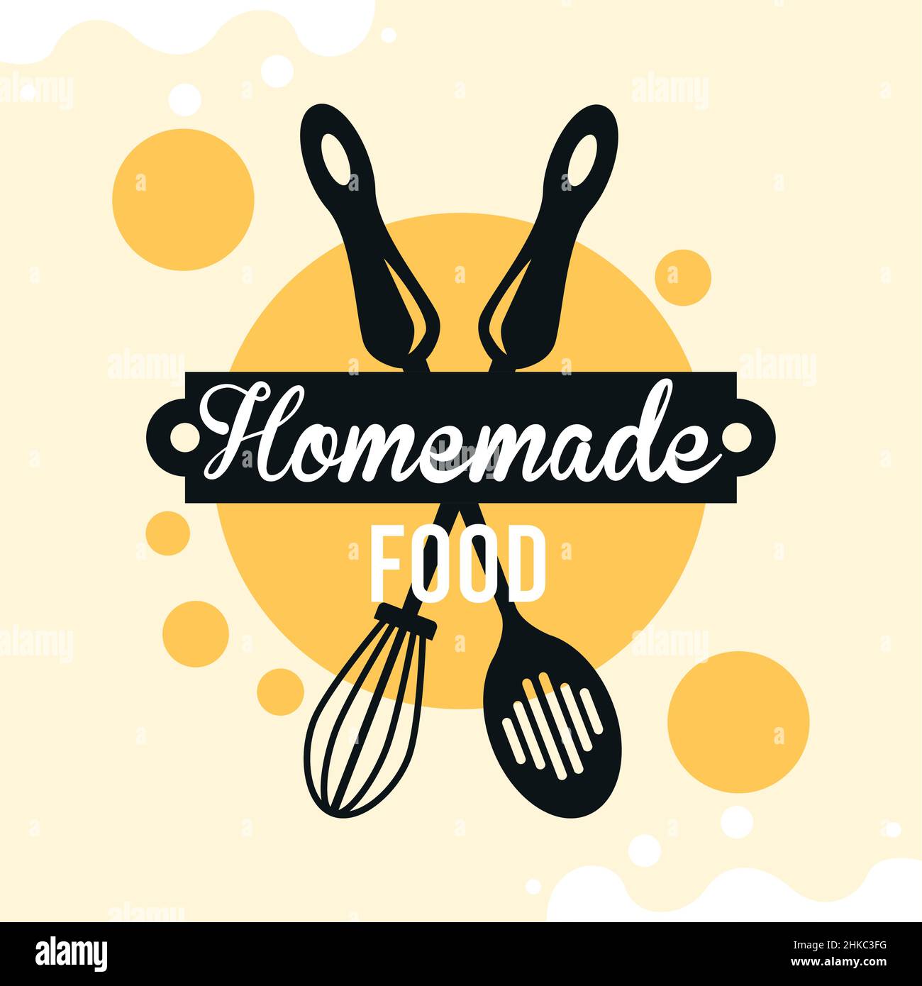 home made food lettering Stock Vector Image & Art - Alamy