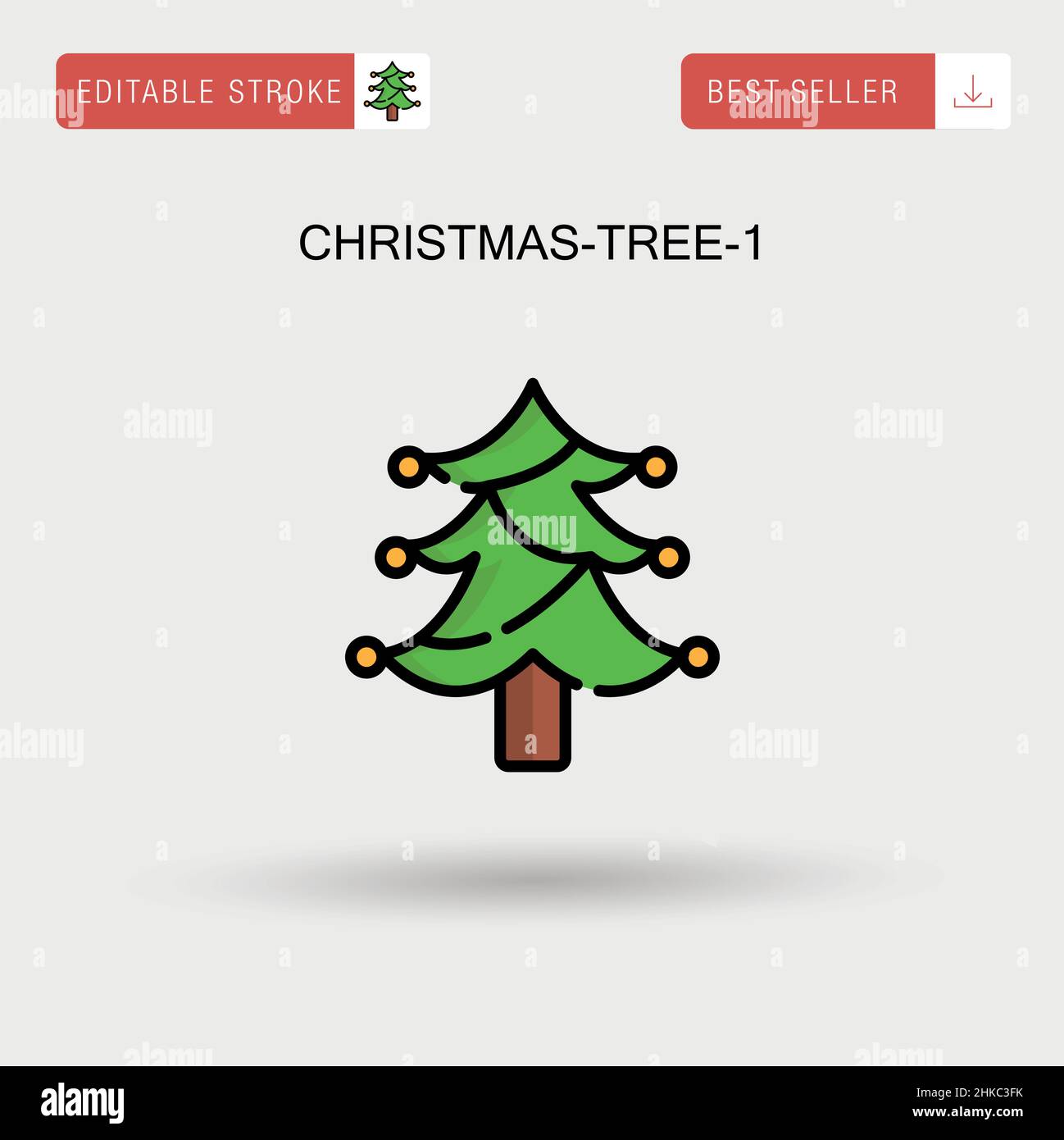Christmas tree drawing one Stock Vector Images - Alamy