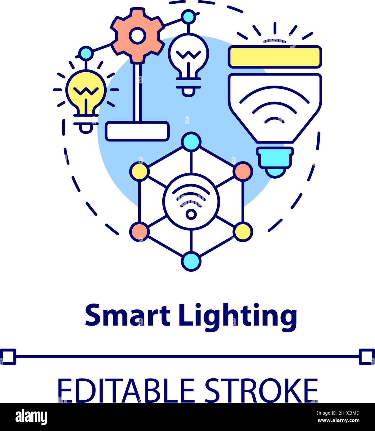 Smart lighting concept icon Stock Vector Image & Art - Alamy