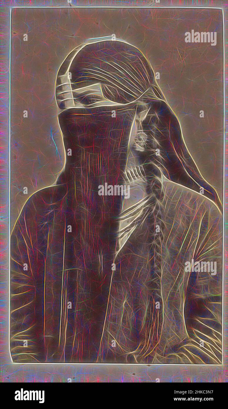 Inspired by Portrait of an Arab woman with braids, earrings and ...