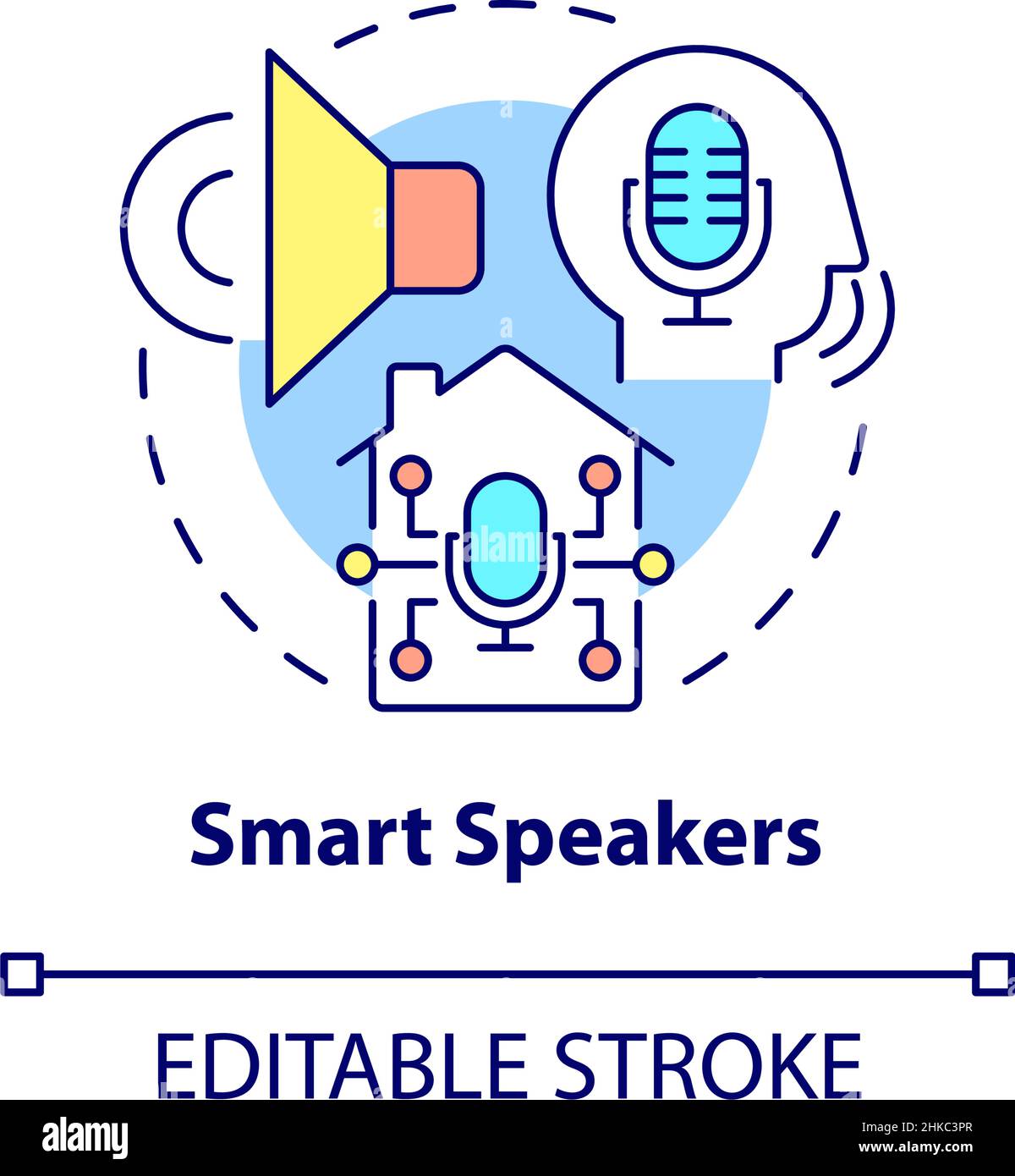 Smart speakers outline icon Stock Vector Images - Alamy