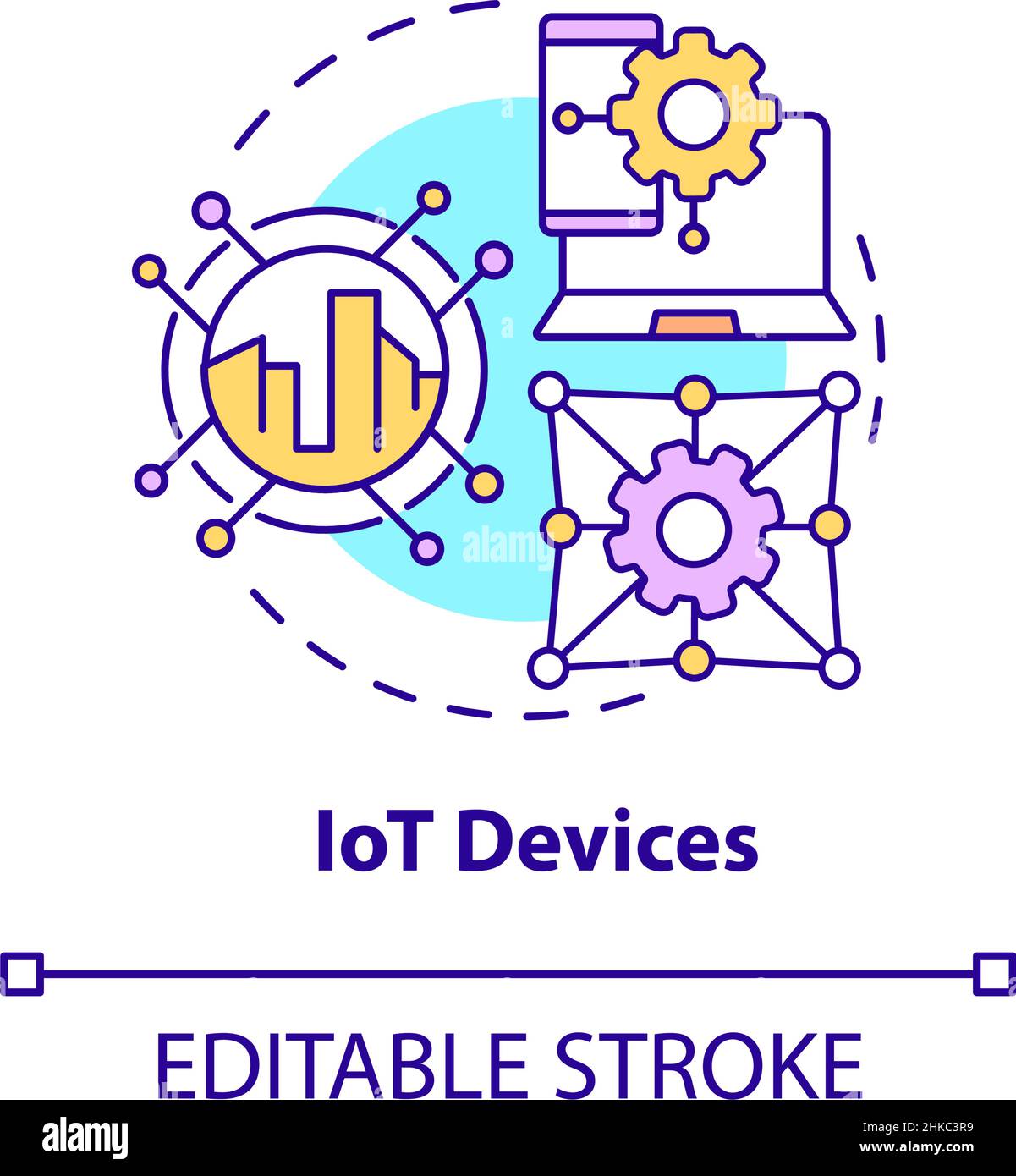 Iot devices concept icon Stock Vector Image & Art - Alamy
