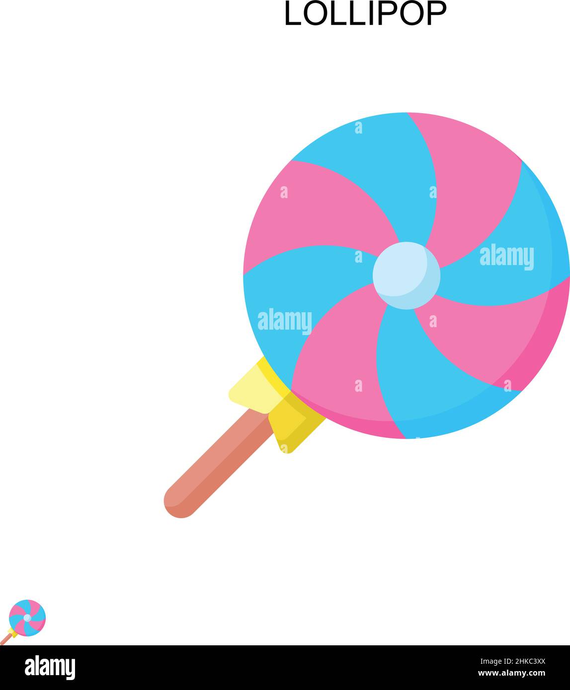 Lollipop Simple vector icon. Illustration symbol design template for ...