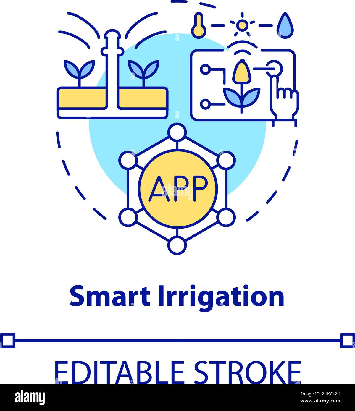 Smart irrigation concept icon Stock Vector Image & Art - Alamy