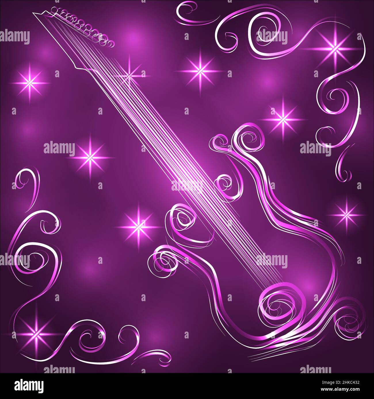 Neon Music Notes Backgrounds