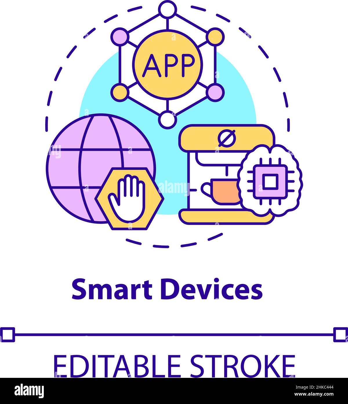 Smart devices concept icon Stock Vector Image & Art - Alamy