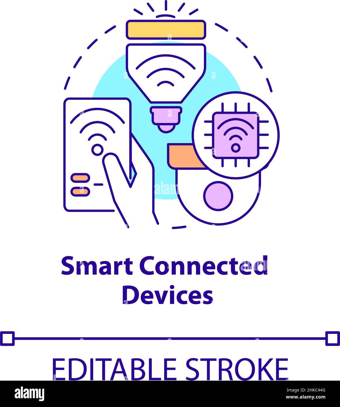Smart connected devices concept icon Stock Vector Image & Art - Alamy