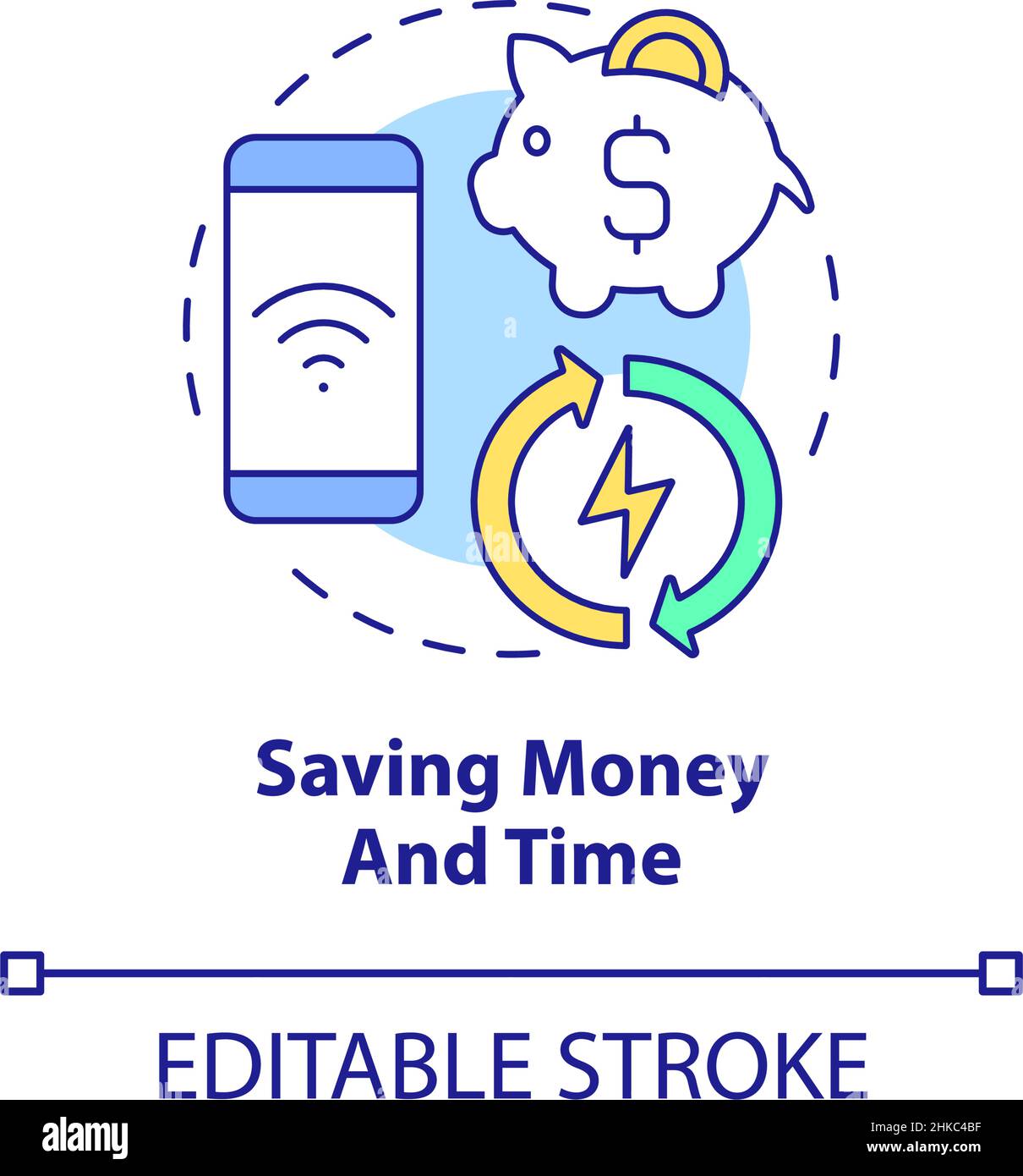 Saving money and time concept icon Stock Vector Image & Art - Alamy