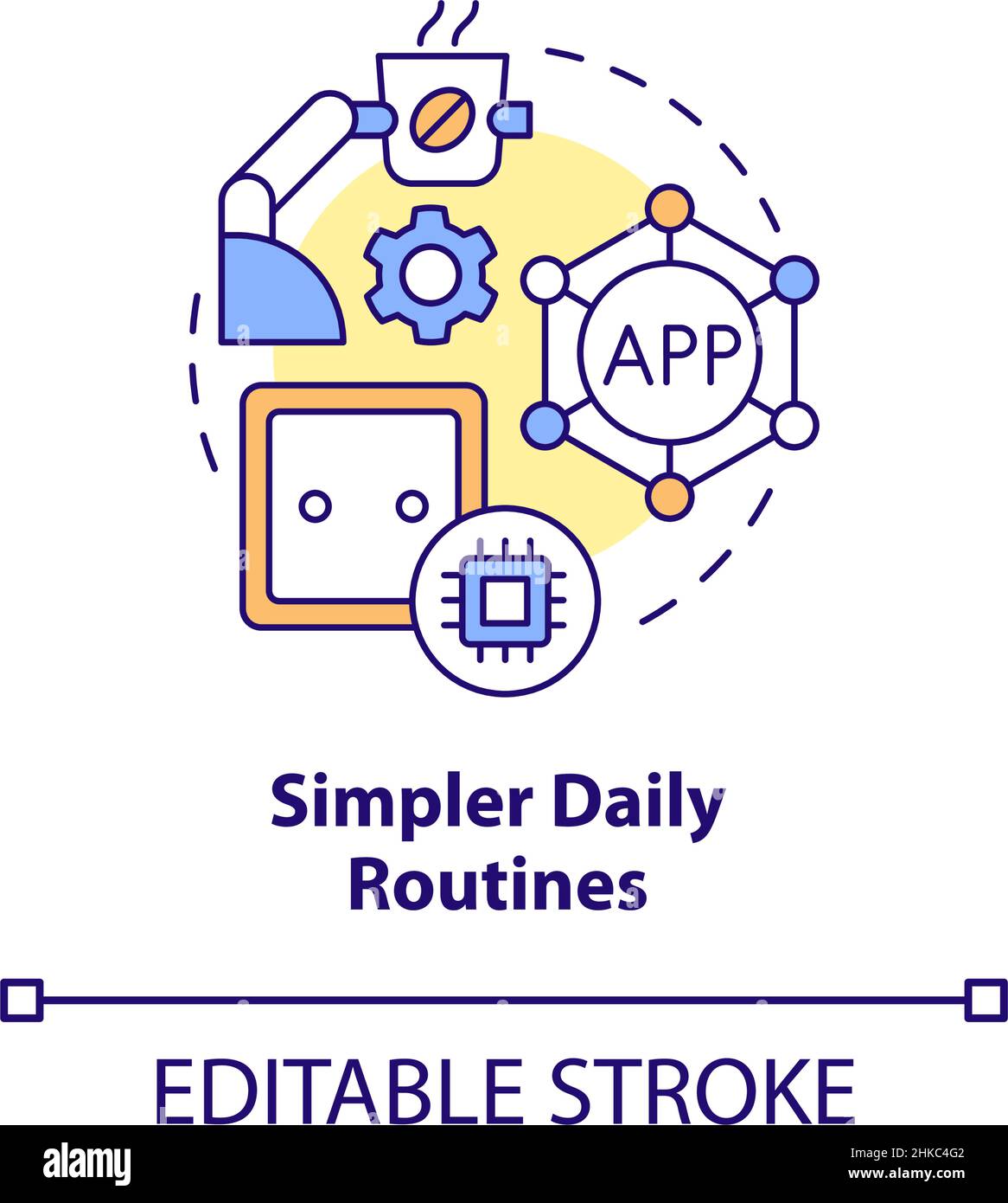 Simpler daily routines concept icon Stock Vector Image & Art - Alamy Simpler daily routines concept icon Stock Vector Image & Art - Alamy