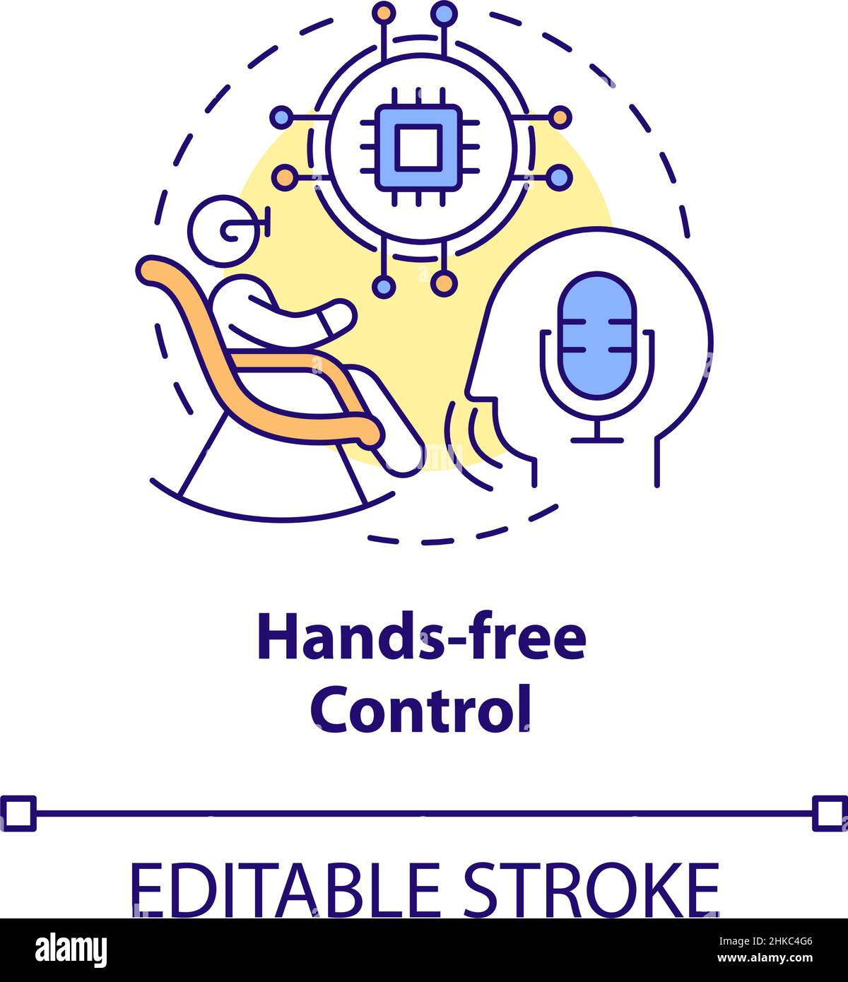 Hands-free control concept icon Stock Vector Image & Art - Alamy