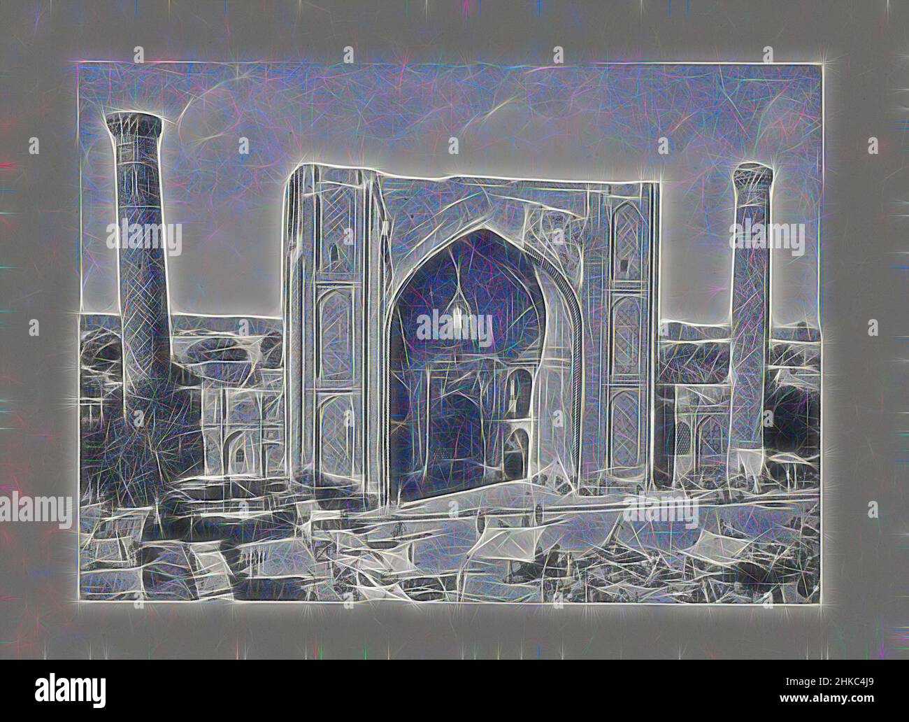 Inspired by Mosque at the marketplace in Samarkand, Samarqand, c. 1895 ...
