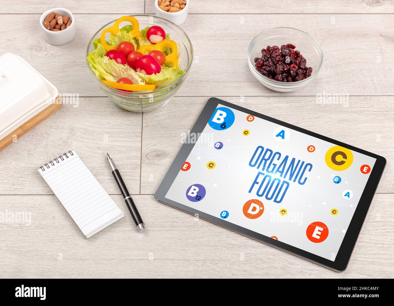 Healthy Tablet Pc compostion Stock Photo - Alamy