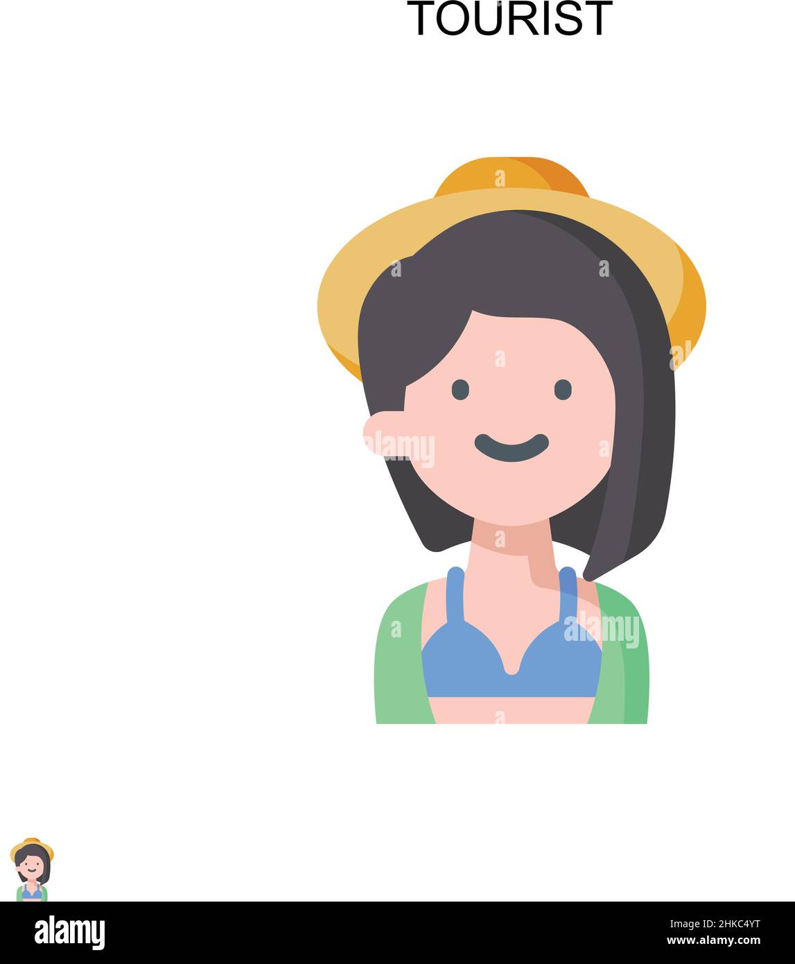 Tourist Simple vector icon. Illustration symbol design template for web mobile UI element Stock ...