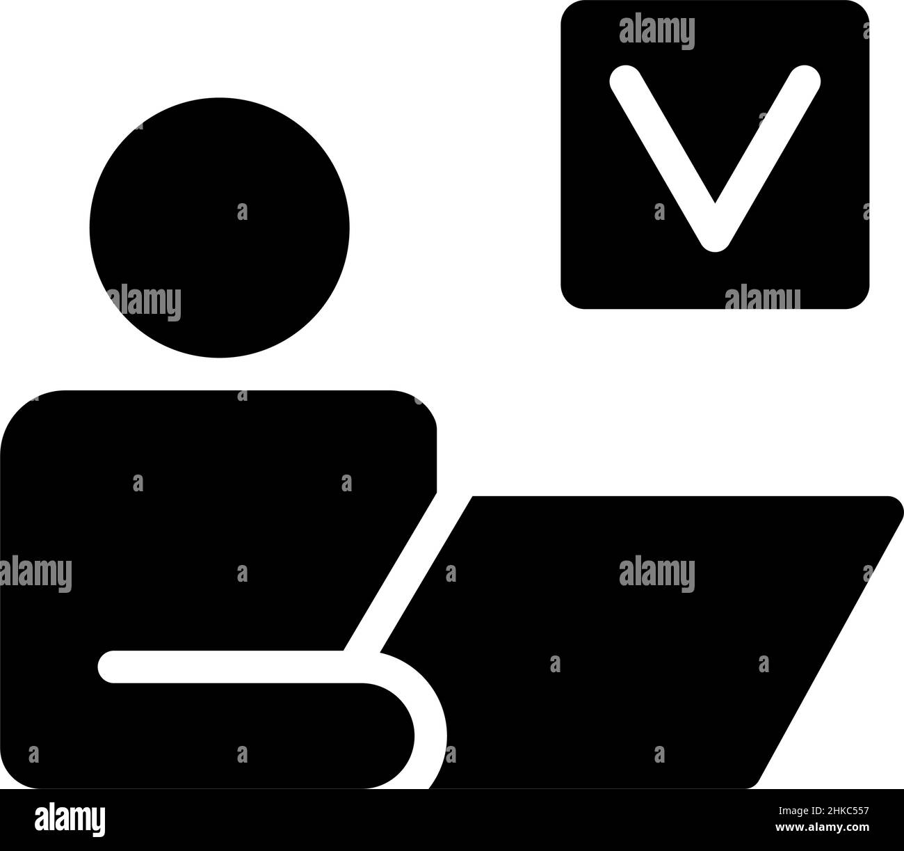 Individual tasks black glyph icon Stock Vector Image & Art - Alamy