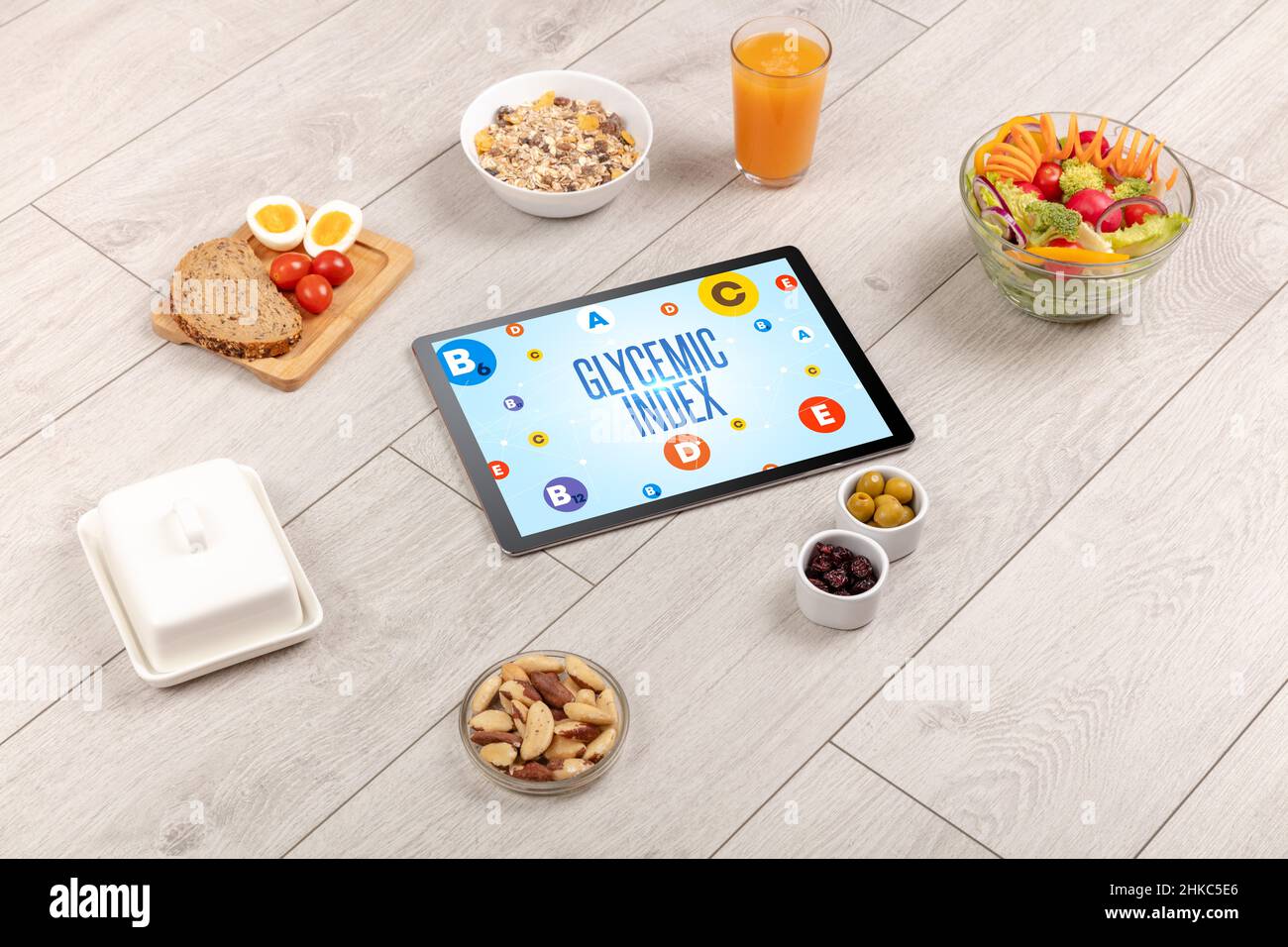 Healthy Tablet Pc compostion Stock Photo - Alamy