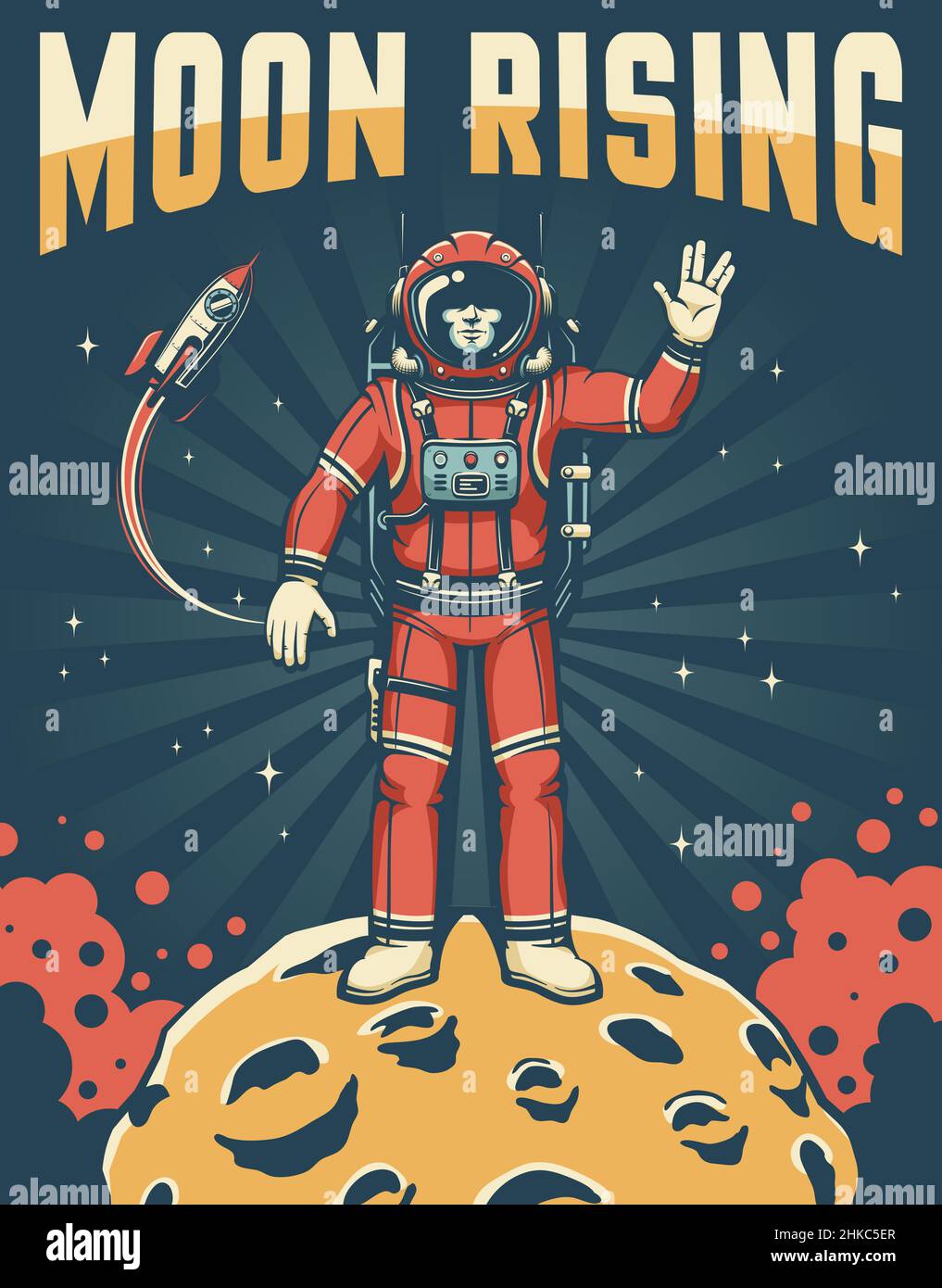 Space moon helmet retro Stock Vector Images - Alamy