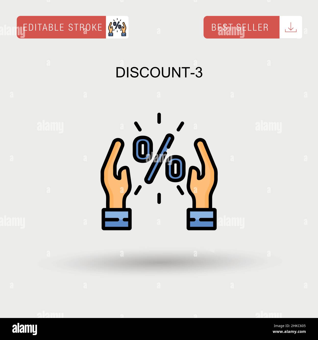 Discount-3 Simple vector icon Stock Vector Image & Art - Alamy