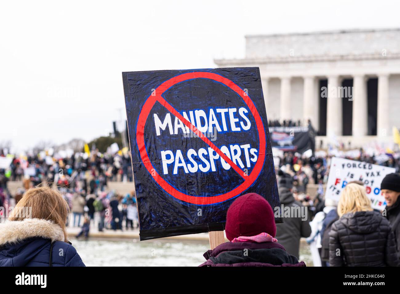 Anti Vaccine Mandate Sign Stock Photo - Alamy