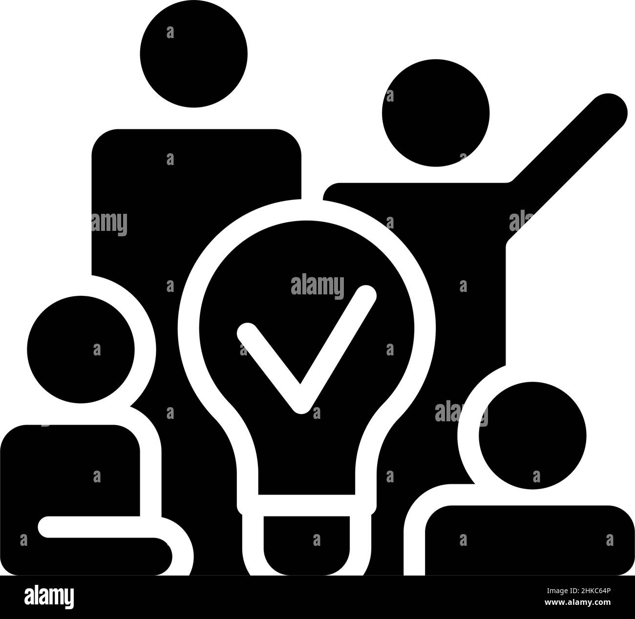 Team brainstorming black glyph icon Stock Vector Image & Art - Alamy