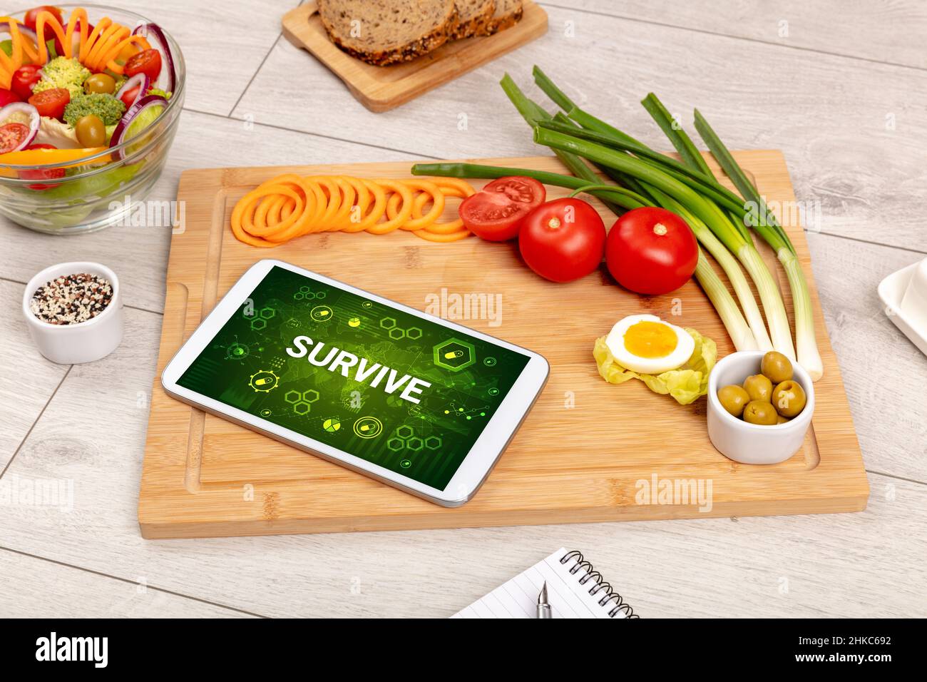 Healthy Tablet Pc compostion, immune system boost concept Stock Photo ...
