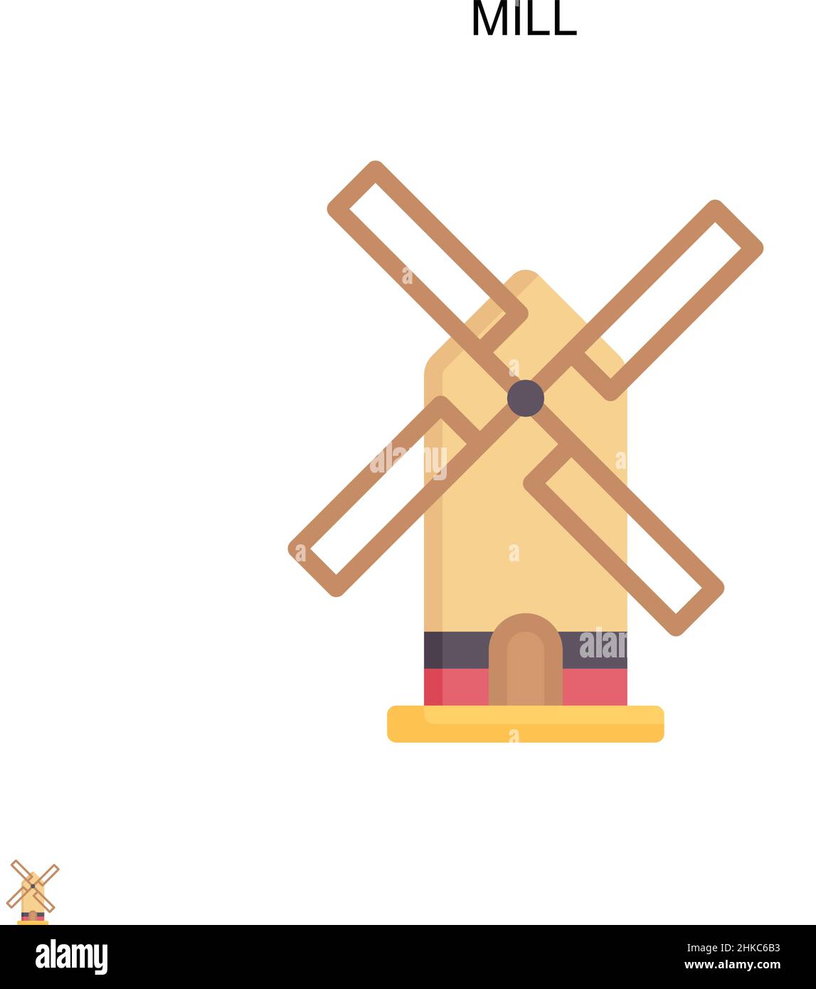 Mill Simple vector icon. Illustration symbol design template for web ...