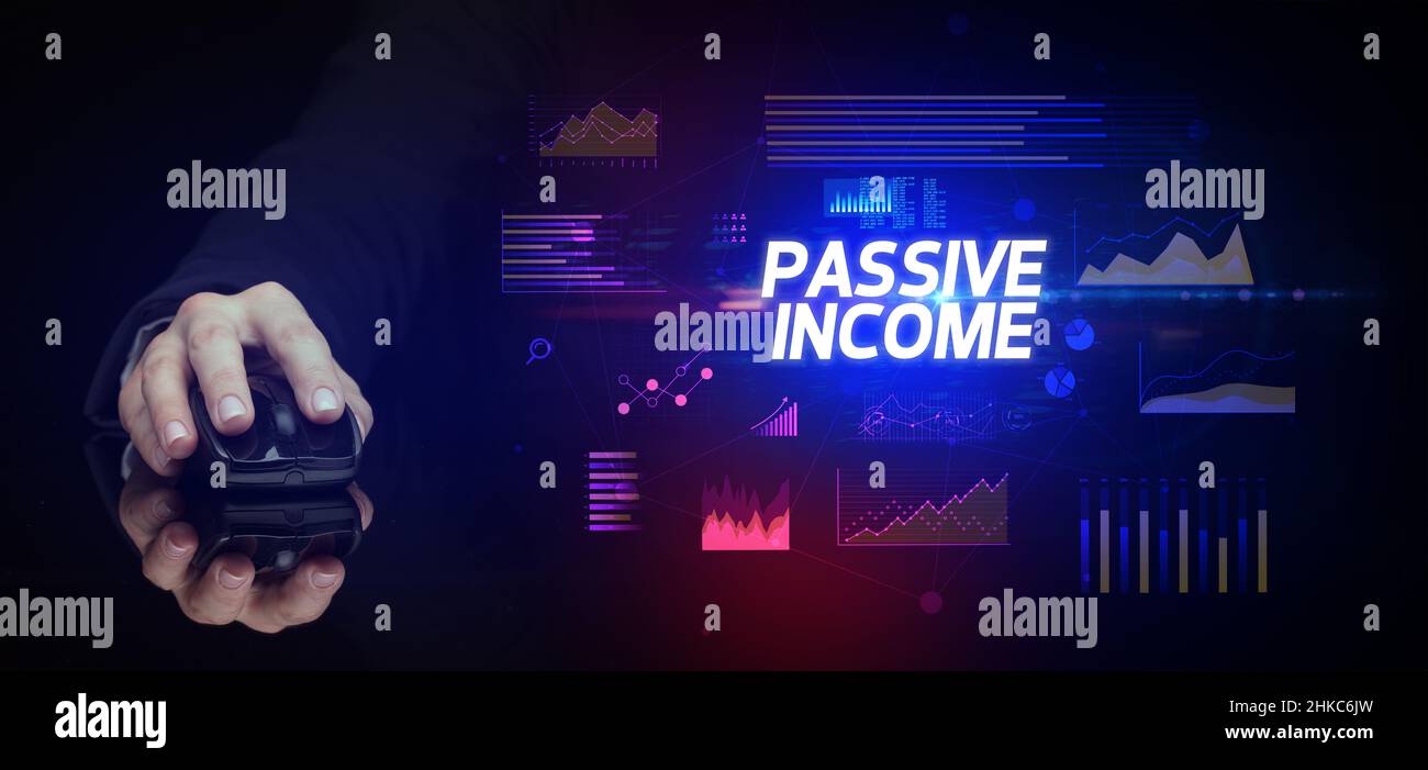 hand holding wireless peripheral, cyber business concept Stock Photo ...