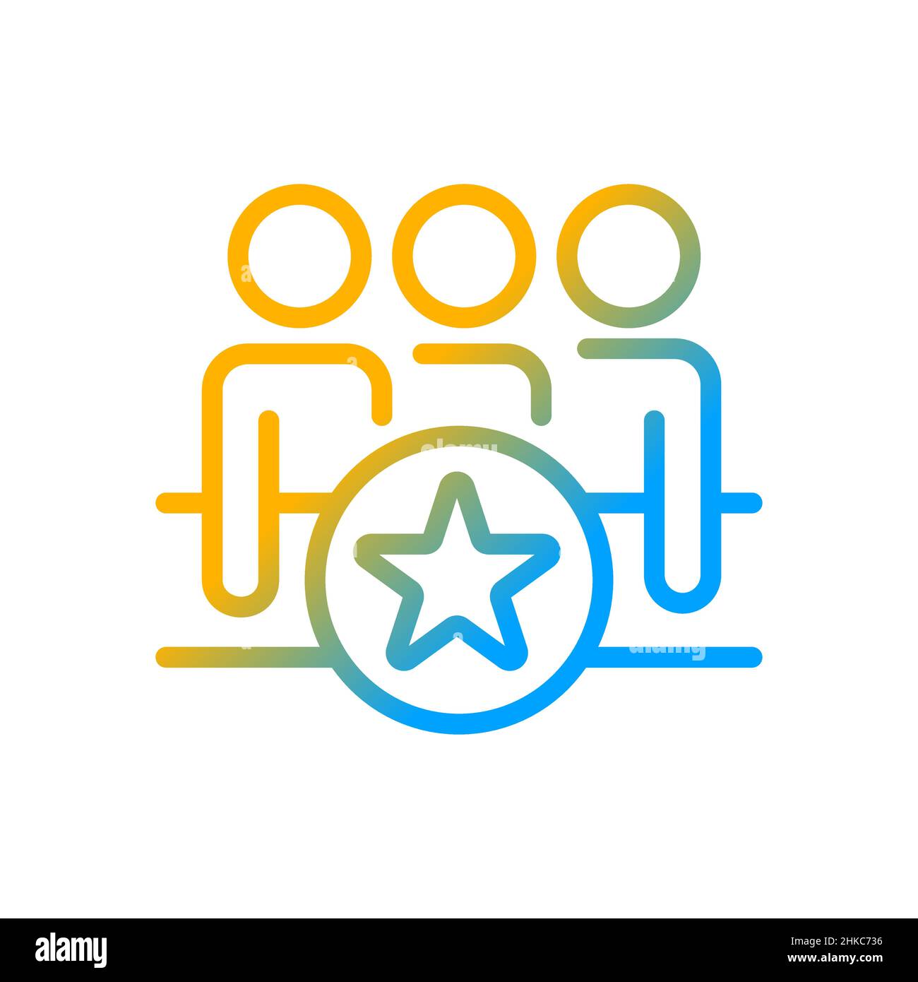 Teamwork reward gradient linear vector icon Stock Vector Image & Art ...
