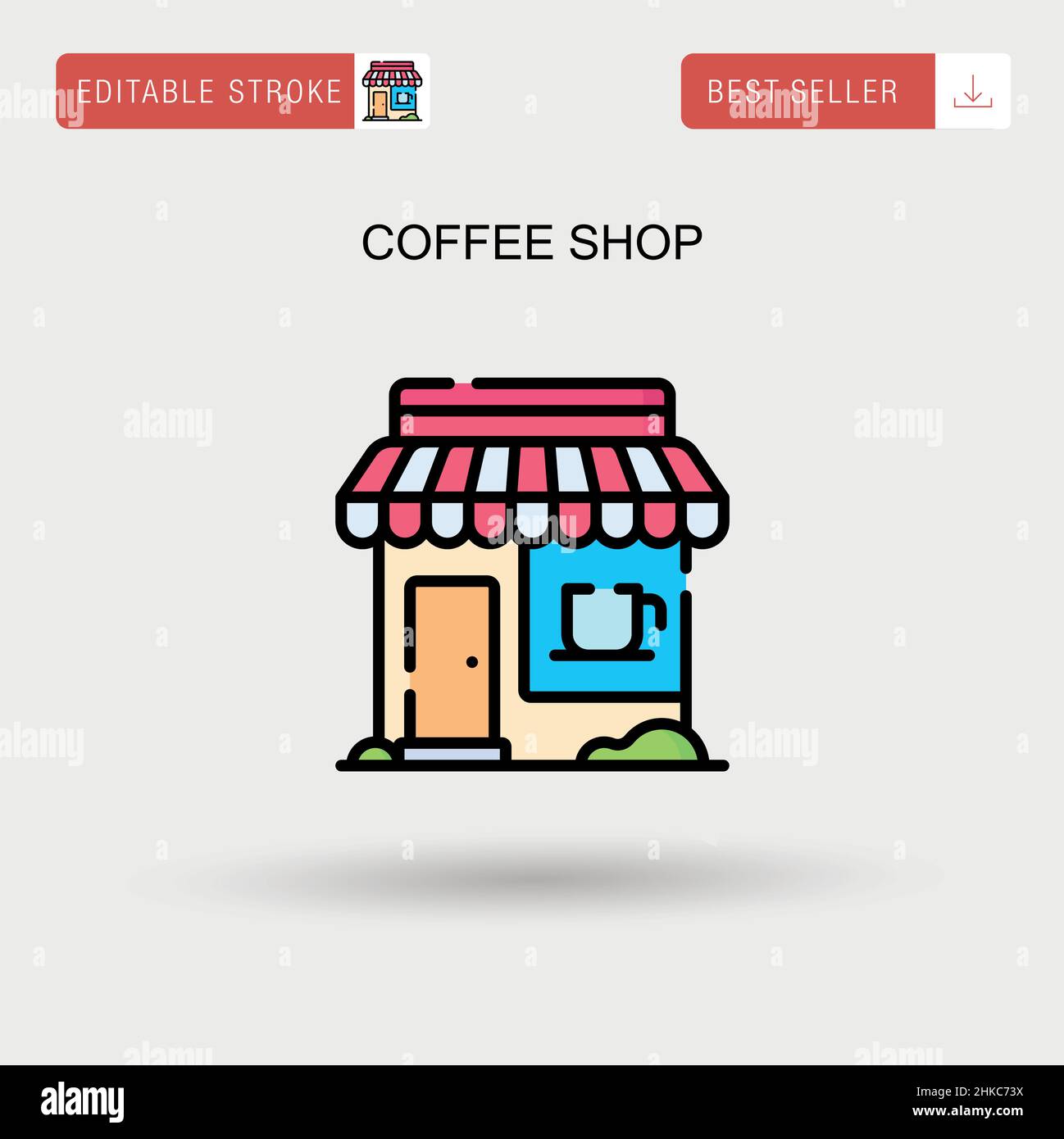 Coffee shop Simple vector icon Stock Vector Image & Art - Alamy