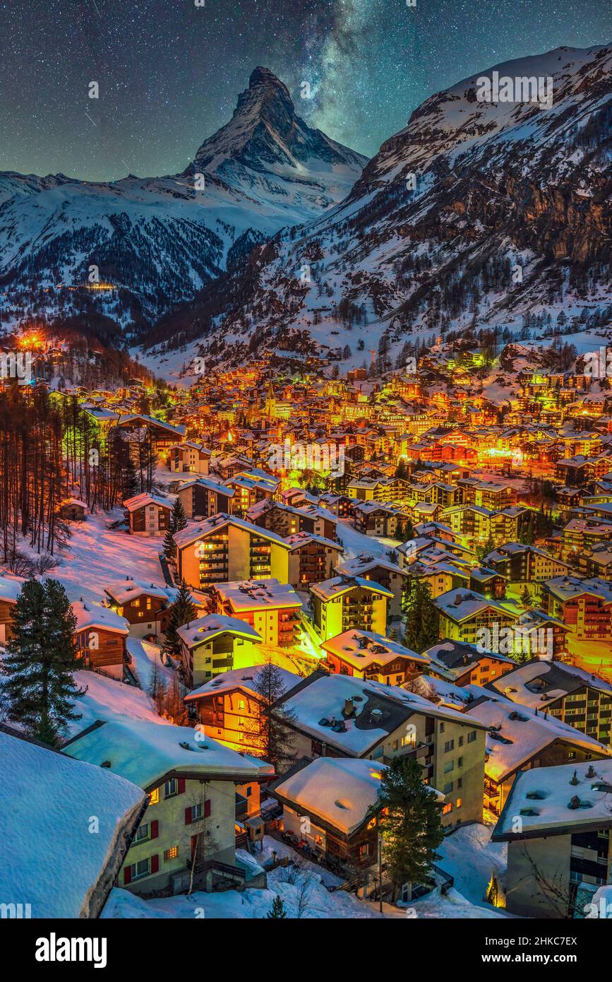 Zermatt skyline hi-res stock photography and images - Alamy