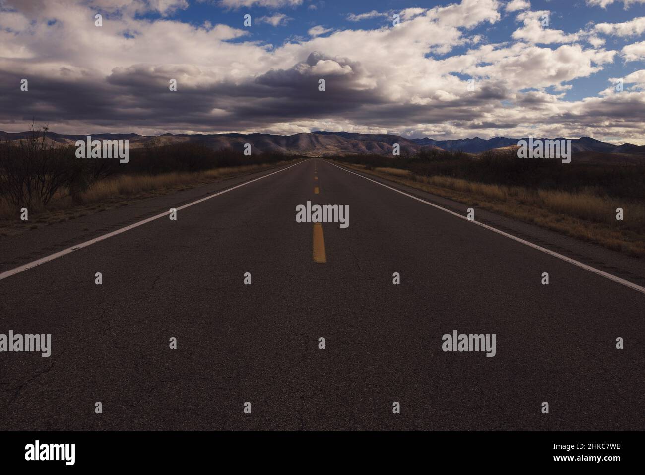 Highway scenery on historic route 80 in the state of arizona Stock ...