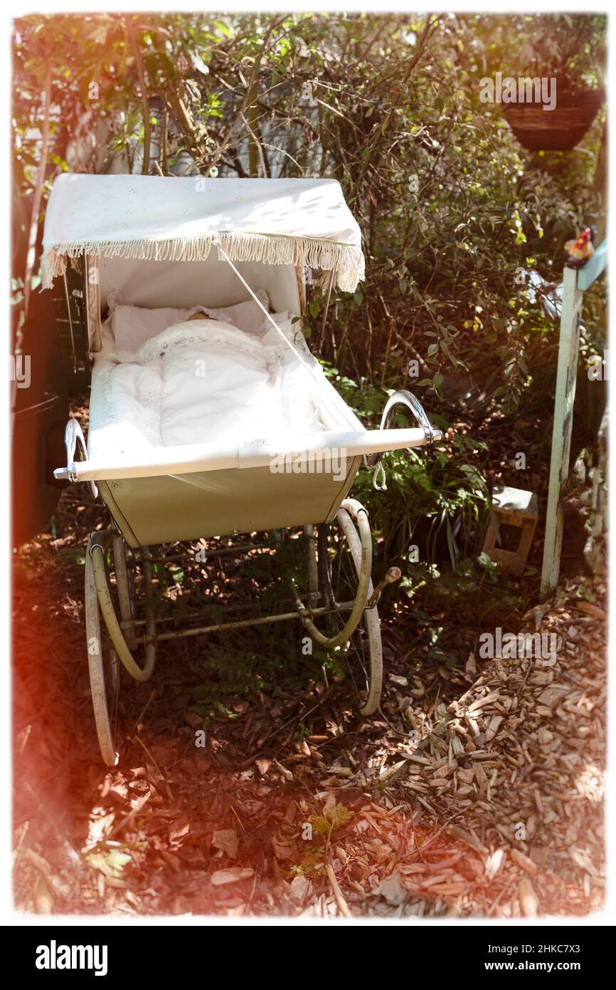 Old fashioned pram Cut Out Stock Images & Pictures - Alamy