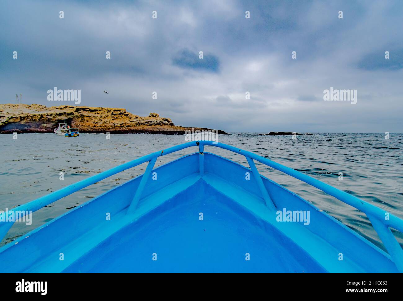 Front view of fishing boat Stock Photo - Alamy